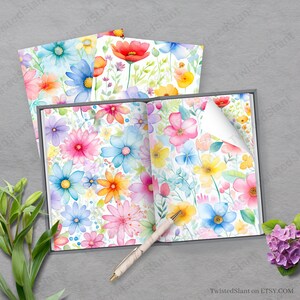 Spring Floral Medley Digital Paper | INSTANT DOWNLOAD | Watercolor ...