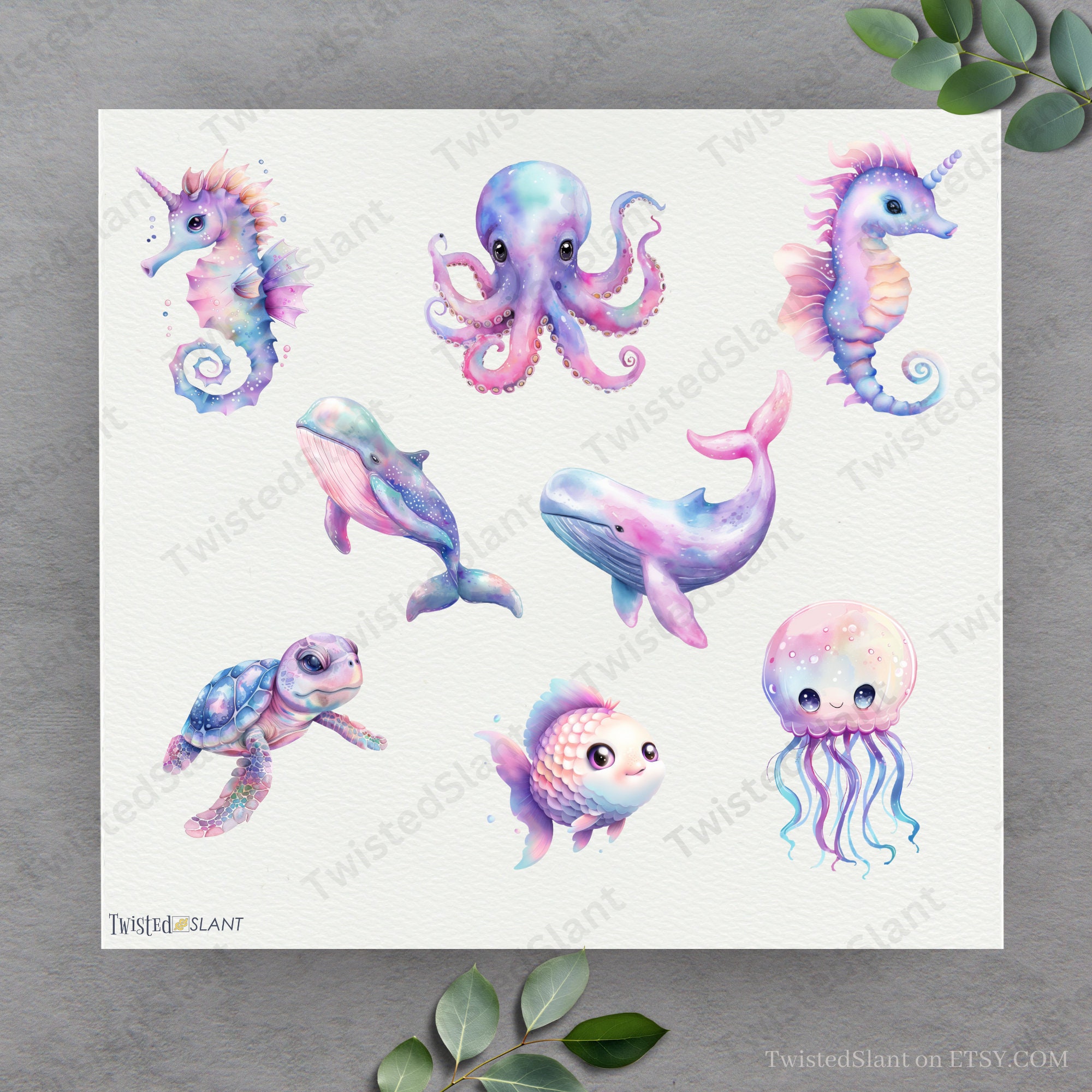 Watercolor Mermaid Clipart Bundle | INSTANT DOWNLOAD | Little Mermaid ...