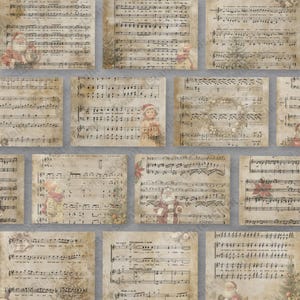 Digital Christmas Music Paper | INSTANT DOWNLOAD | Christmas Sheet ...