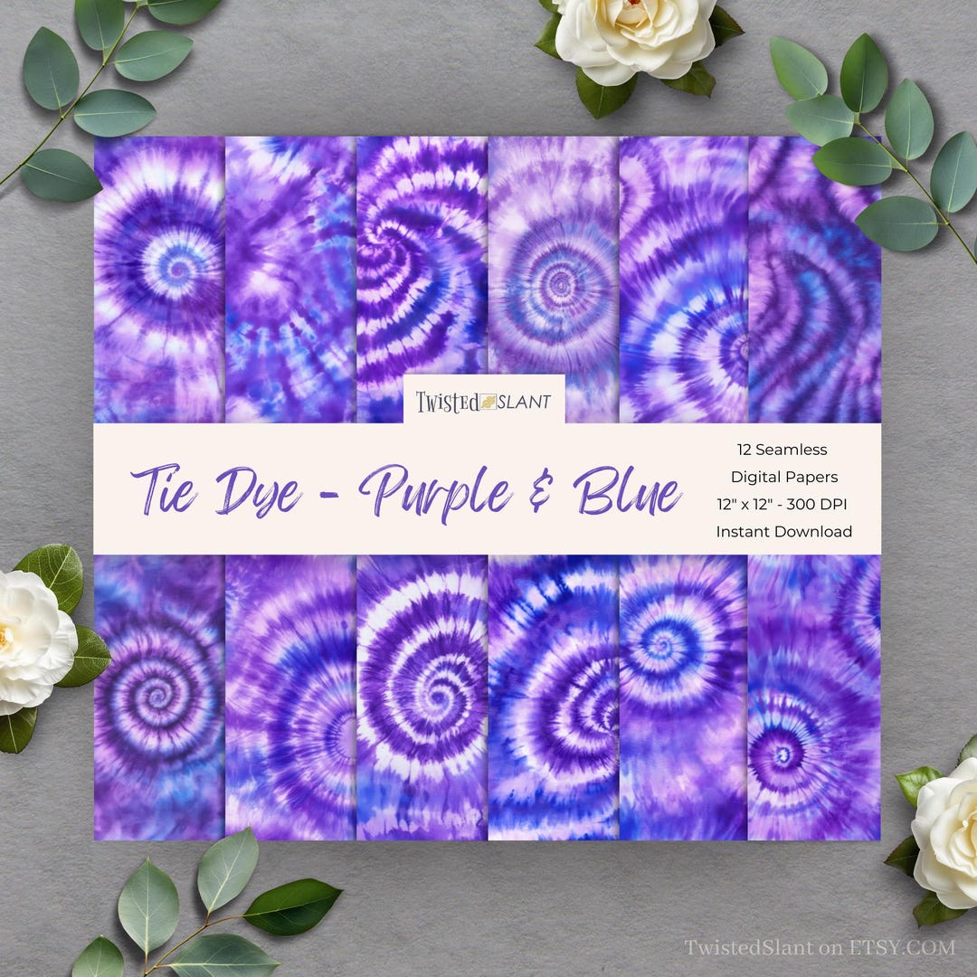 Tye Dye Digital Paper | INSTANT DOWNLOAD | Tie Dye Pattern | Tie and ...