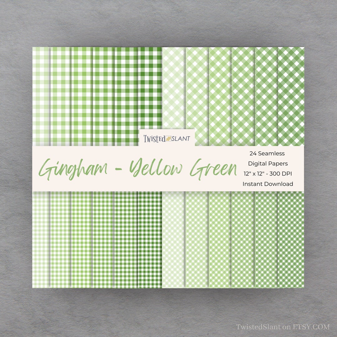 Gingham Digital Paper Pack | INSTANT DOWNLOAD | Gingham Pattern ...