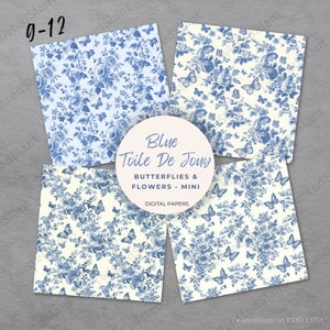 Toile De Jouy Seamless Pattern | INSTANT DOWNLOAD | Blue Toile De Jouy ...