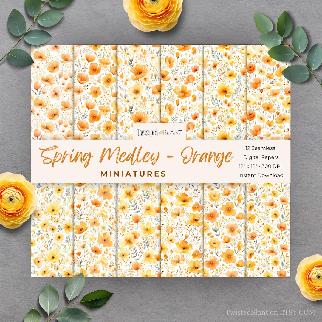 Spring Floral Medley Digital Paper | INSTANT DOWNLOAD | Watercolor ...