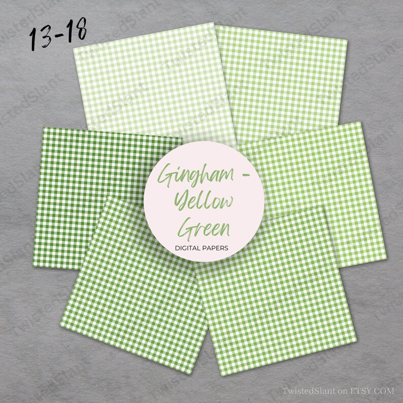 Gingham Digital Paper Pack INSTANT DOWNLOAD Gingham Pattern Gingham ...