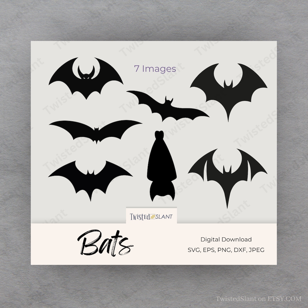 Bats Svg | INSTANT DOWNLOAD | Halloween Vector | Gothic Svg | Bat ...