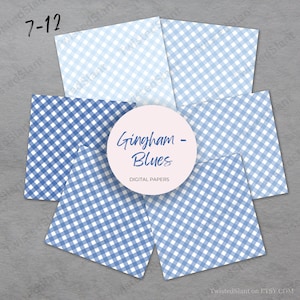 Gingham Digital Paper Pack | INSTANT DOWNLOAD | Gingham Pattern ...