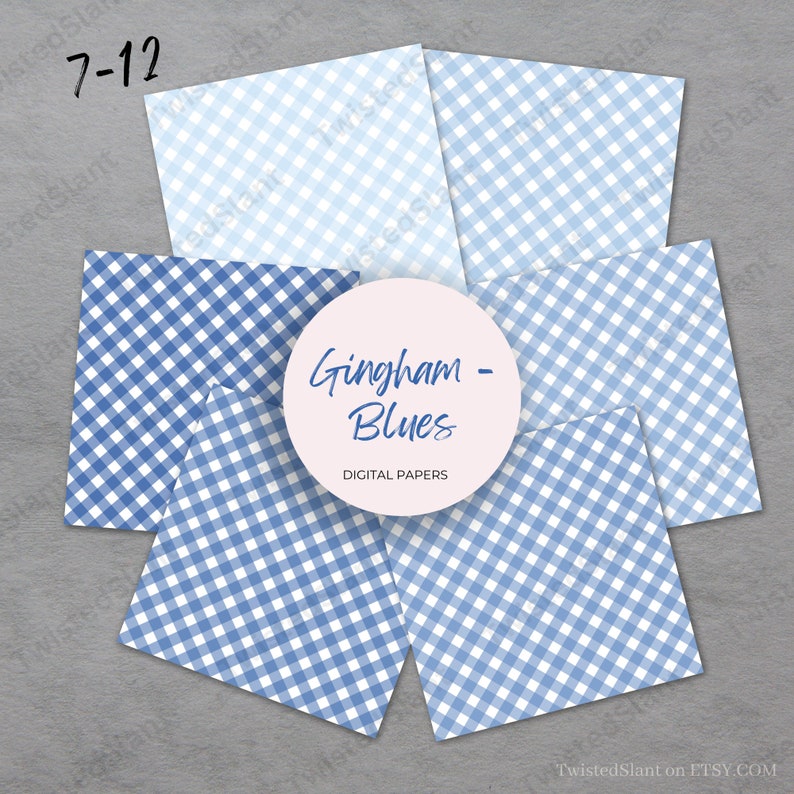 Gingham Digital Paper Pack | INSTANT DOWNLOAD | Gingham Pattern ...