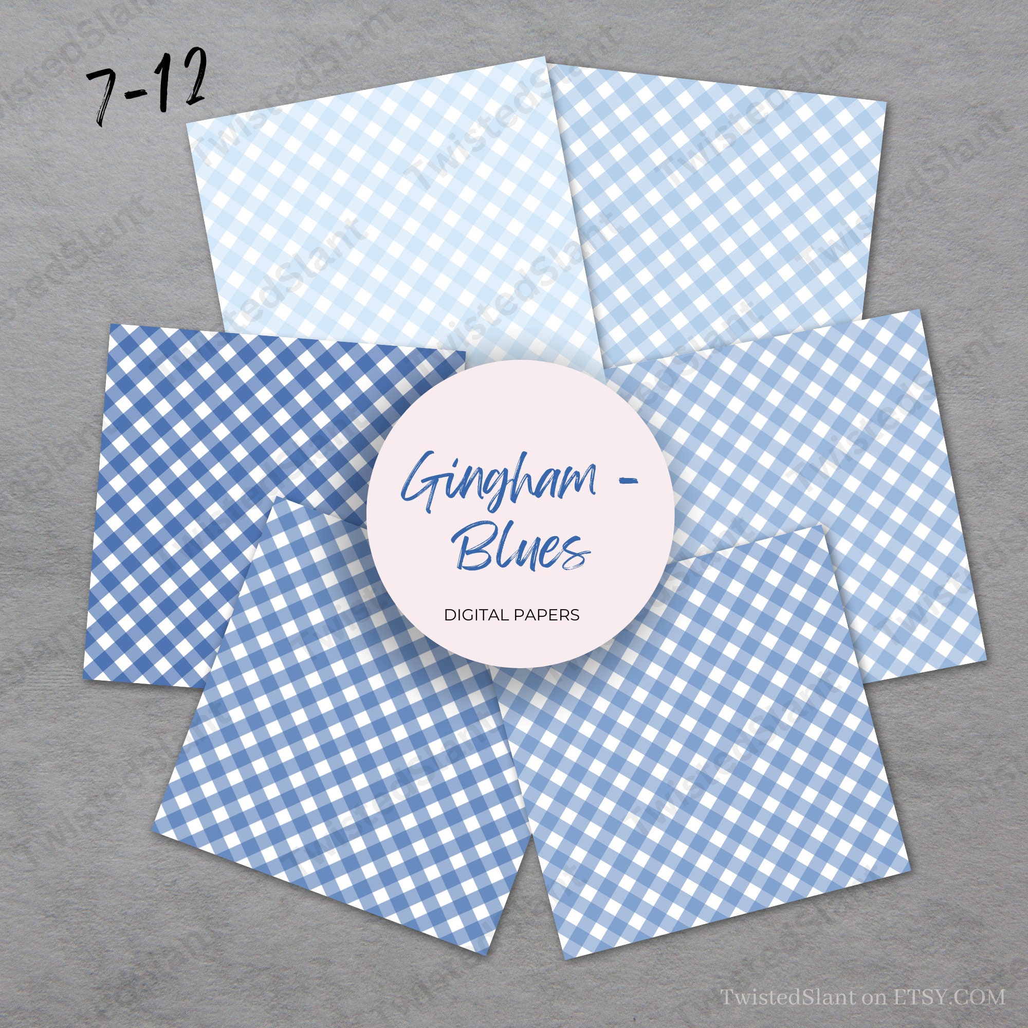 Gingham Digital Paper Pack INSTANT DOWNLOAD Gingham Pattern Gingham ...
