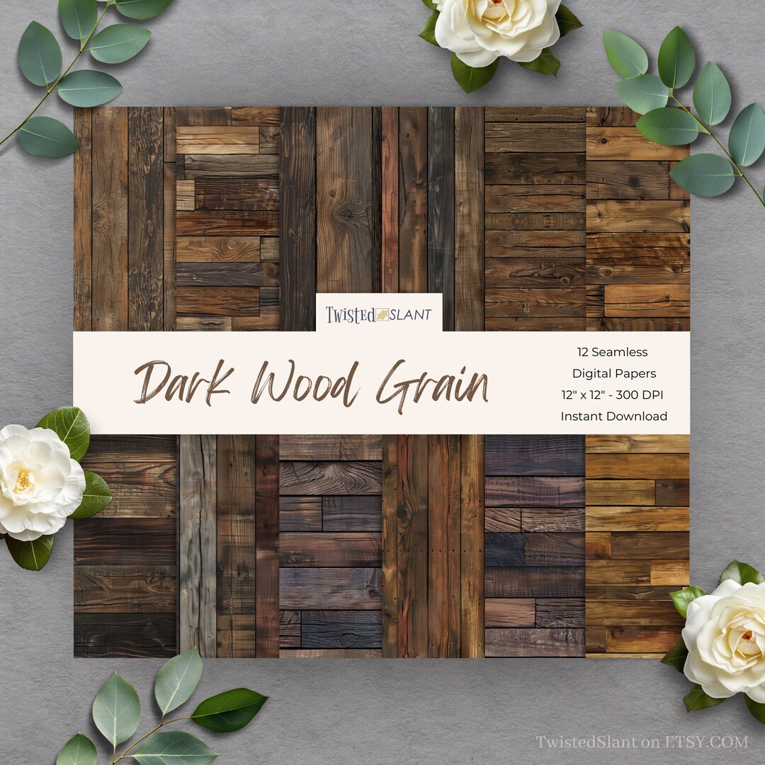 Wood Grain Planks Digital Paper | INSTANT DOWNLOAD | Wood Grain Paper ...