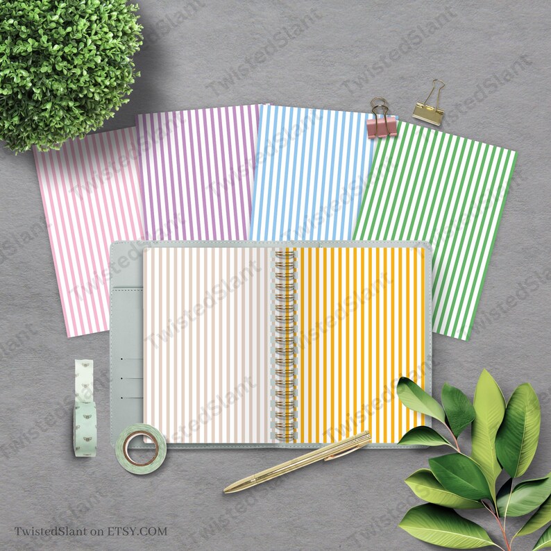 Vertical Stripes Digital Paper | INSTANT DOWNLOAD | Striped Background ...