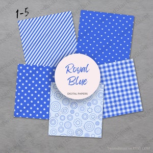 Royal Blue Digital Paper | INSTANT DOWNLOAD | Seamless Geometric ...