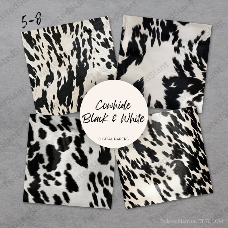 Cowhide Background Digital Paper | INSTANT DOWNLOAD | Western Digital ...