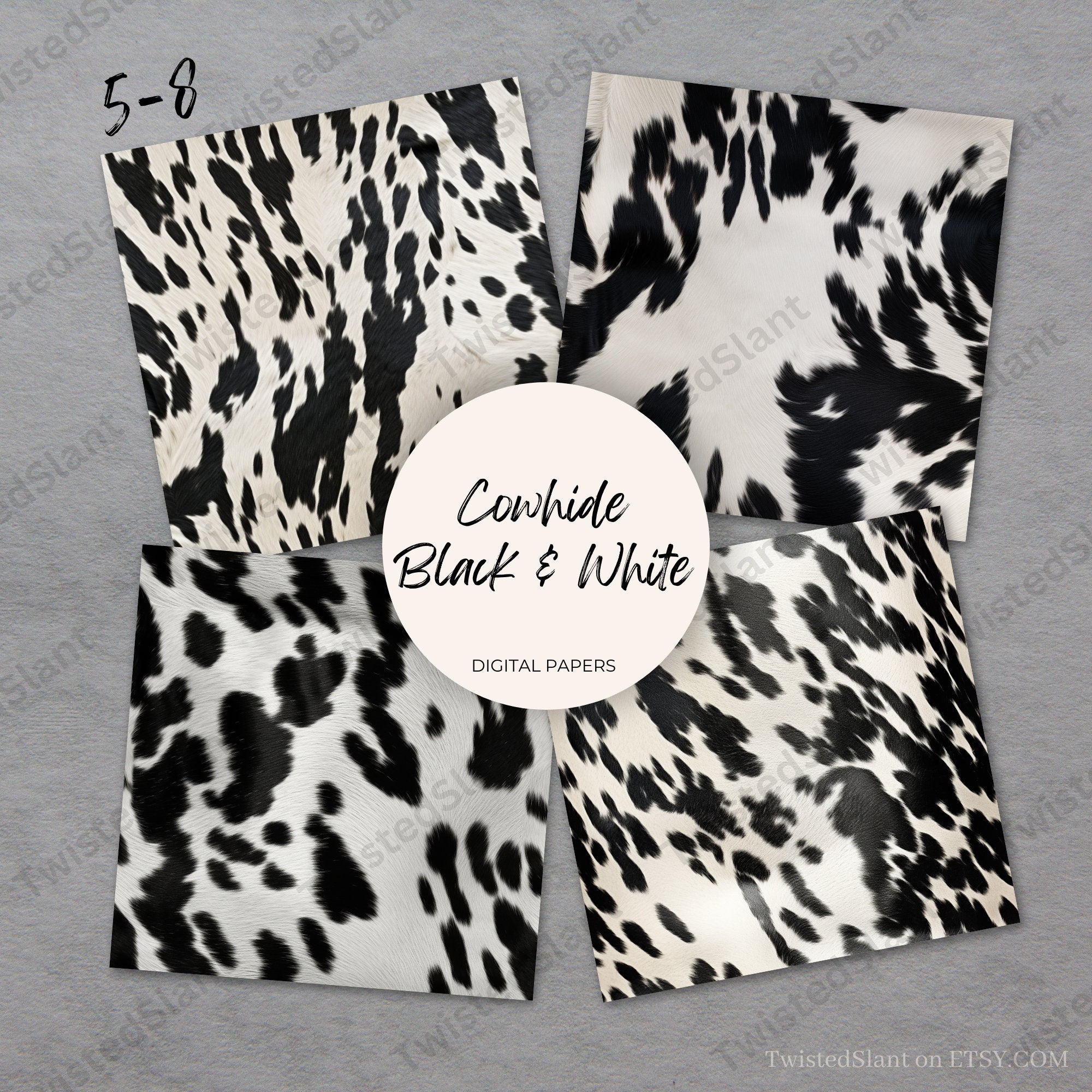 Cowhide Background Digital Paper INSTANT DOWNLOAD Western - Etsy