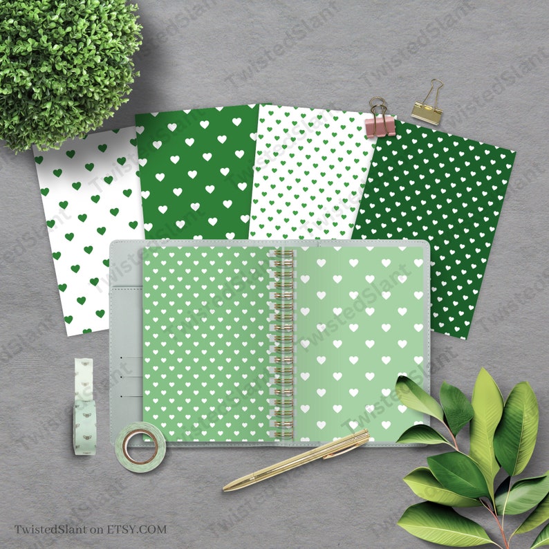 Tiny Hearts Digital Paper INSTANT DOWNLOAD Heart Background Seamless ...