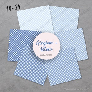 Gingham Digital Paper Pack | INSTANT DOWNLOAD | Gingham Pattern ...