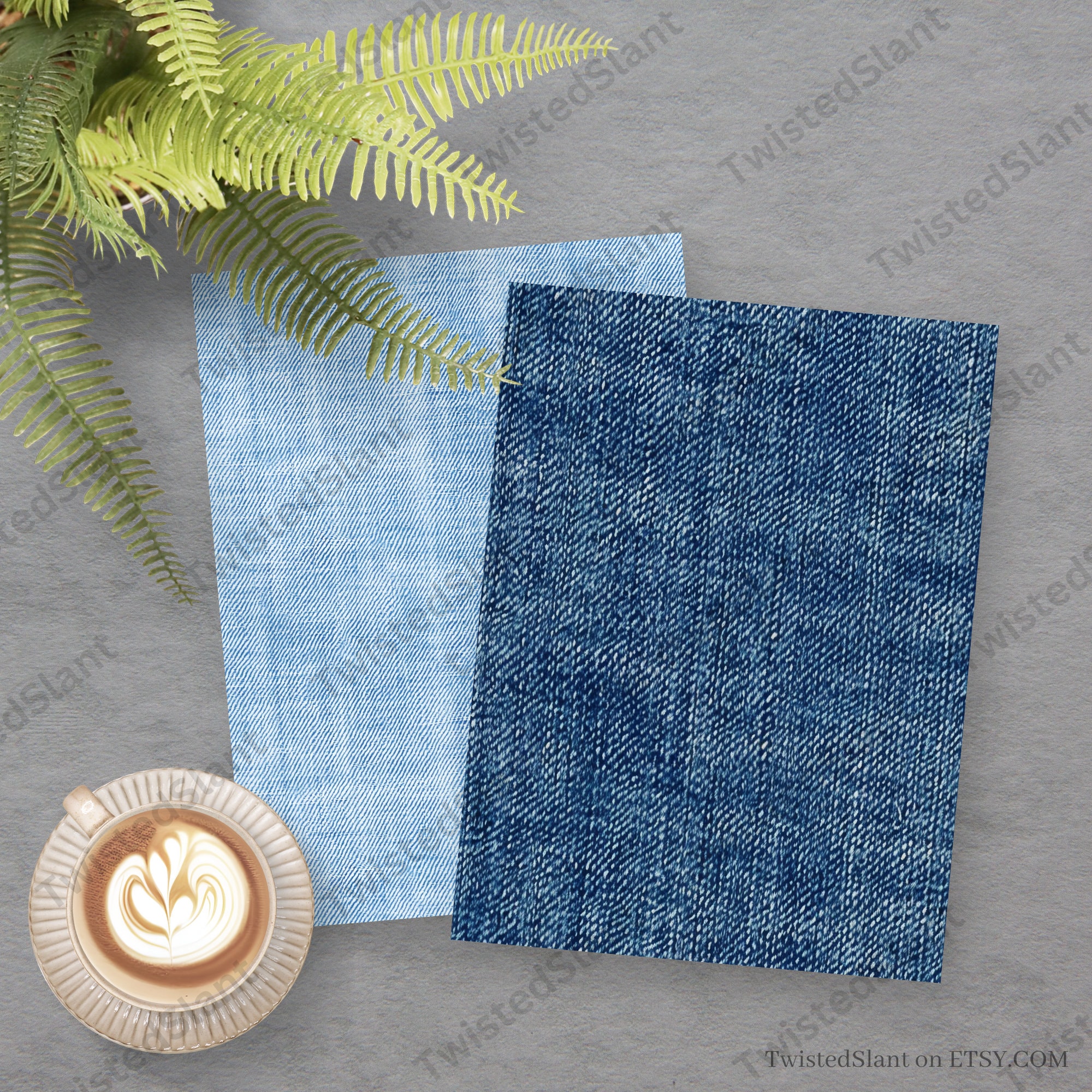 Denim Digital Paper INSTANT DOWNLOAD Fabric Junk Journal Jeans Digital ...