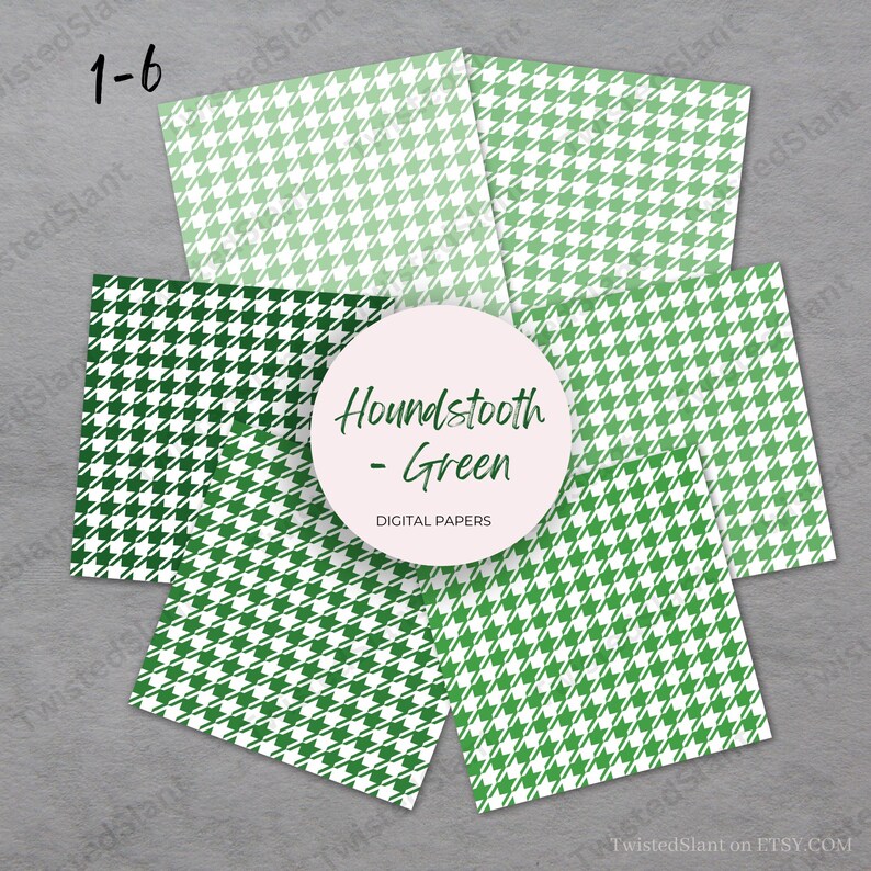 Houndstooth Digital Paper | INSTANT DOWNLOAD | Houndstooth Pattern ...