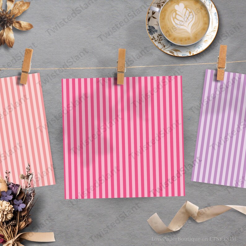 Vertical Stripes Digital Paper | INSTANT DOWNLOAD | Striped Background ...