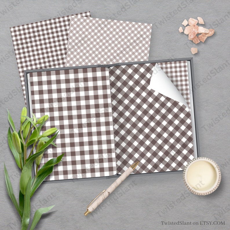 Gingham Digital Paper Pack INSTANT DOWNLOAD Gingham Pattern Gingham ...