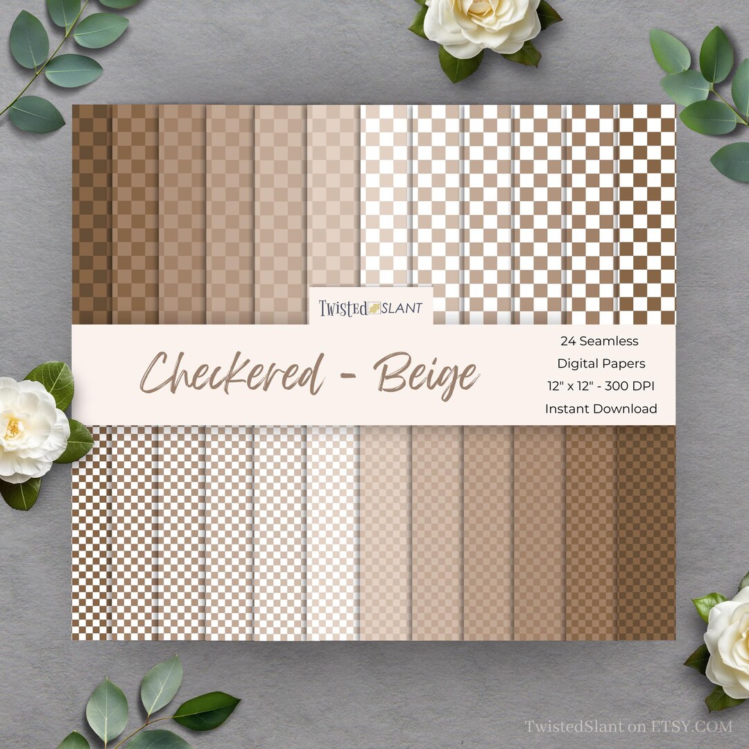 Checkered Digital Paper | INSTANT DOWNLOAD | Checkered Background ...