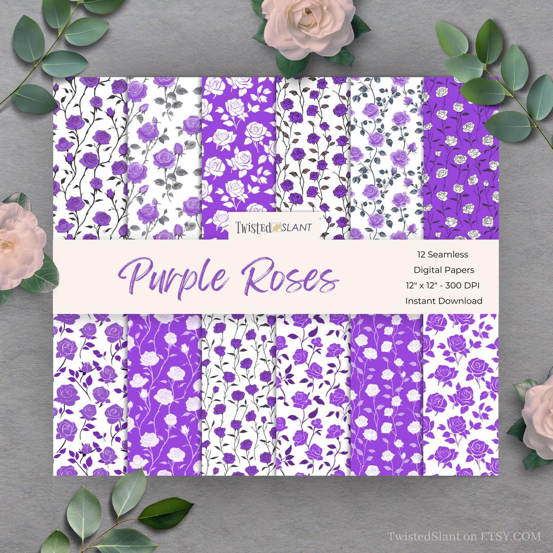 Roses Seamless Pattern | INSTANT DOWNLOAD | Rose Digital Papers | Roses ...