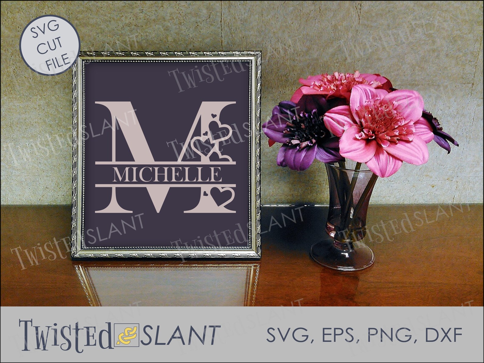 Letter M Split Letter Monogram Svg Modern Font Split - Etsy