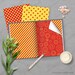 Red and Yellow Geometric Digital Paper: Seamless Pattern Collection ...