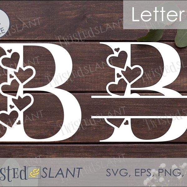 B Split Letter Monogram - Etsy