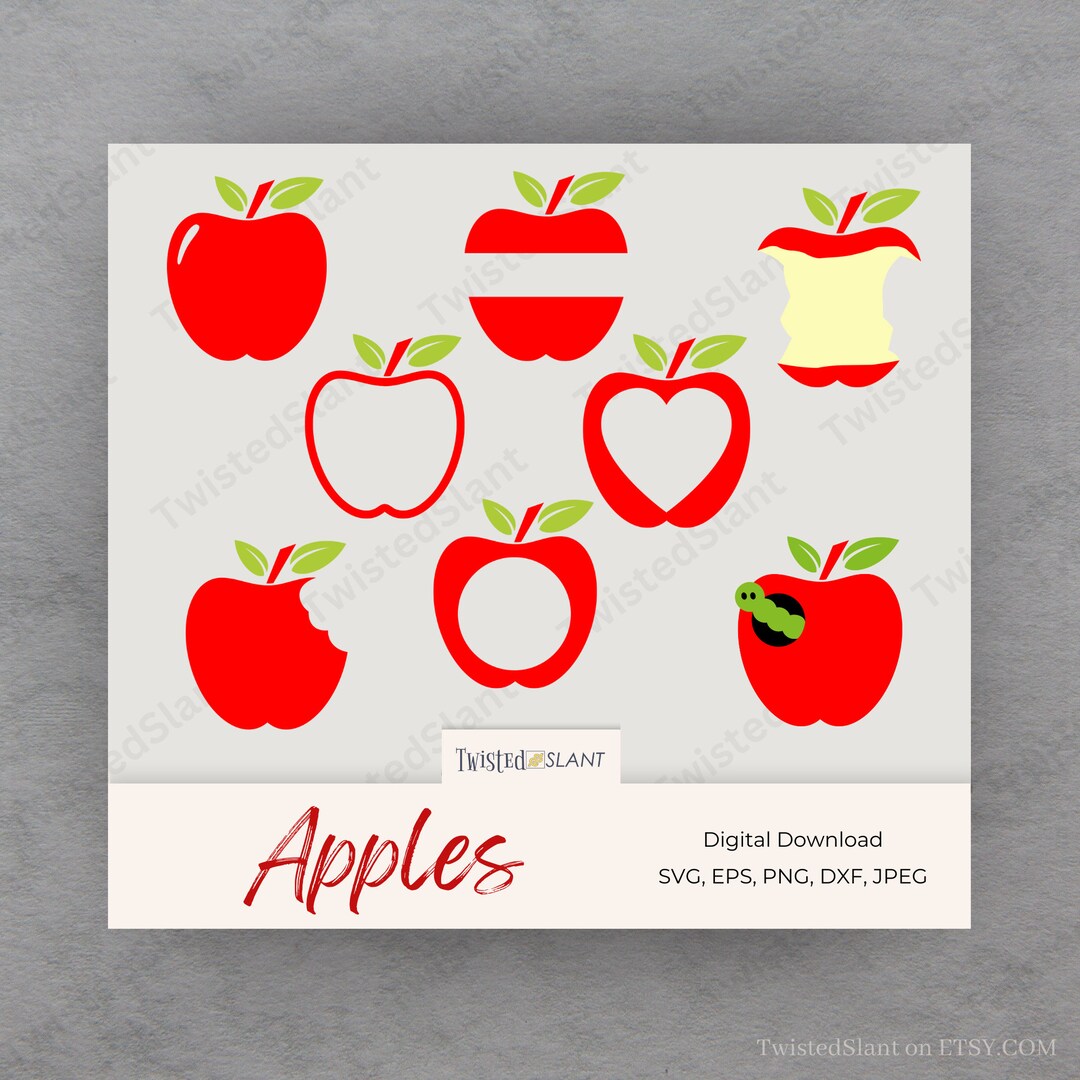 Teacher Apple Svg | Monogram Apple Svg | Split Apple Svg | Apple Svg ...