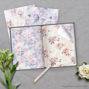 Coquette Seamless Roses | INSTANT DOWNLOAD | Flower Digital Papers ...