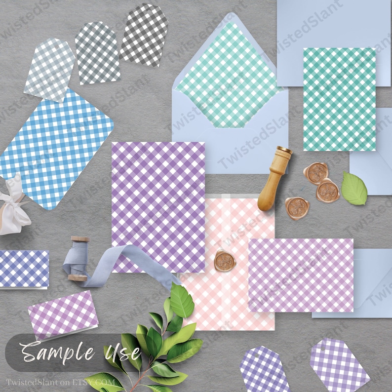 Gingham Digital Paper Pack INSTANT DOWNLOAD Gingham Digital Papers ...