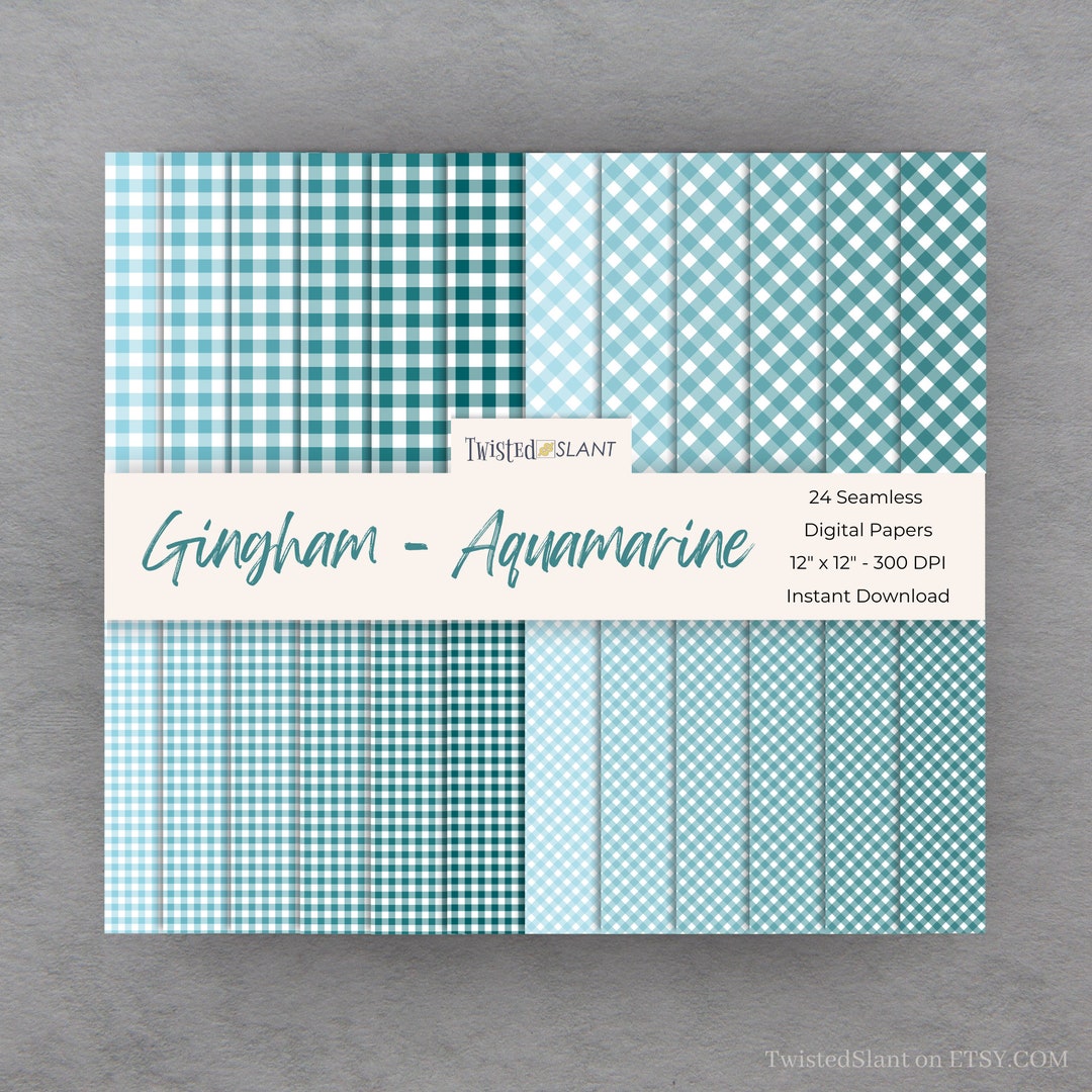 Gingham Digital Paper Pack | INSTANT DOWNLOAD | Gingham Pattern ...