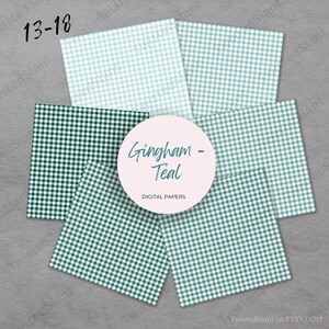 Gingham Digital Paper Pack | INSTANT DOWNLOAD | Gingham Pattern ...