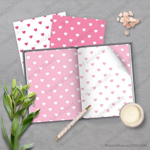 Tiny Hearts Digital Paper | INSTANT DOWNLOAD | Heart Background ...