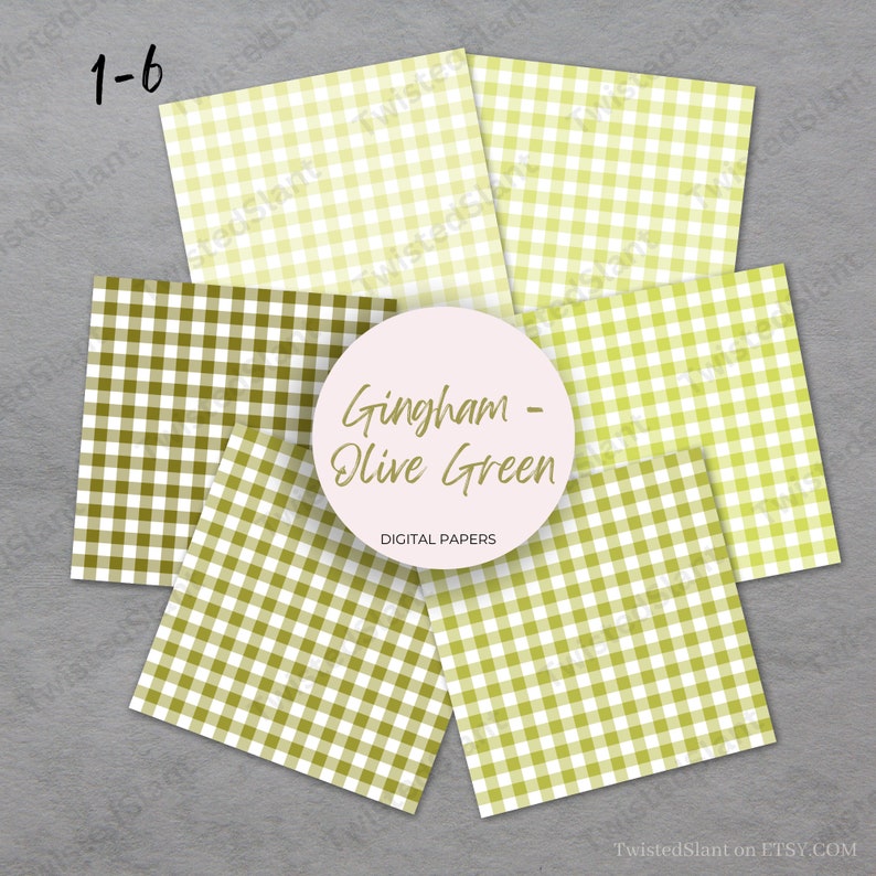 Gingham Digital Paper Pack | INSTANT DOWNLOAD | Gingham Pattern ...