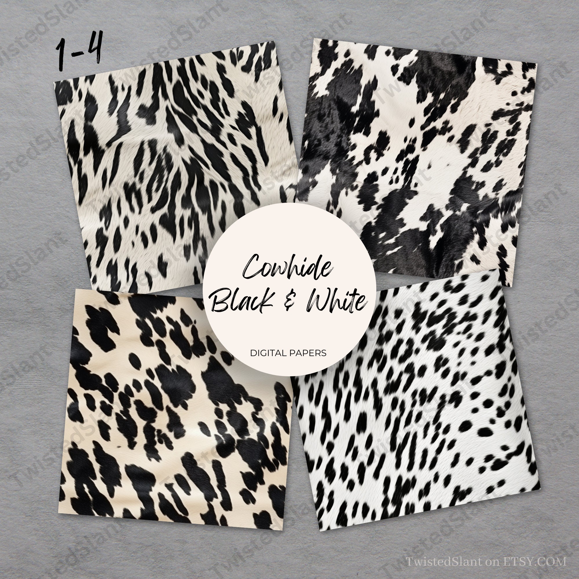 Cowhide Background Digital Paper INSTANT DOWNLOAD Western - Etsy