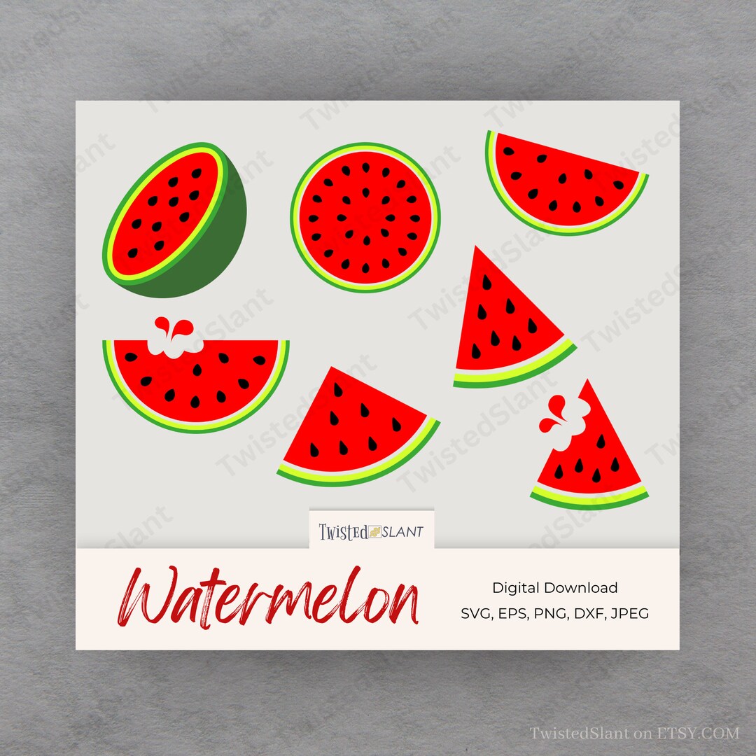 Watermelon Svg | Watermelon Clipart | Fruit Svg | Watermelon Slice Svg ...