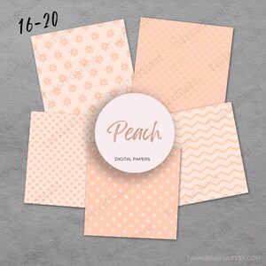 Peach Seamless Digital Paper | INSTANT DOWNLOAD | Seamless Geometric ...