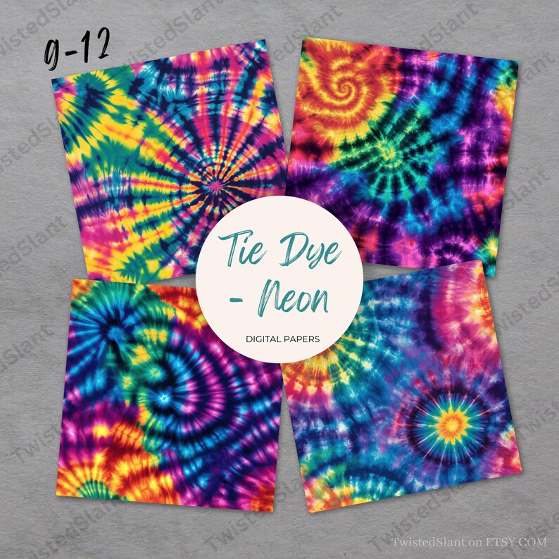 Tye Dye Digital Paper | INSTANT DOWNLOAD | Tie Dye Pattern | Tie and ...