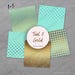 Teal and Gold Digital Paper | INSTANT DOWNLOAD | Seamless Geometric ...
