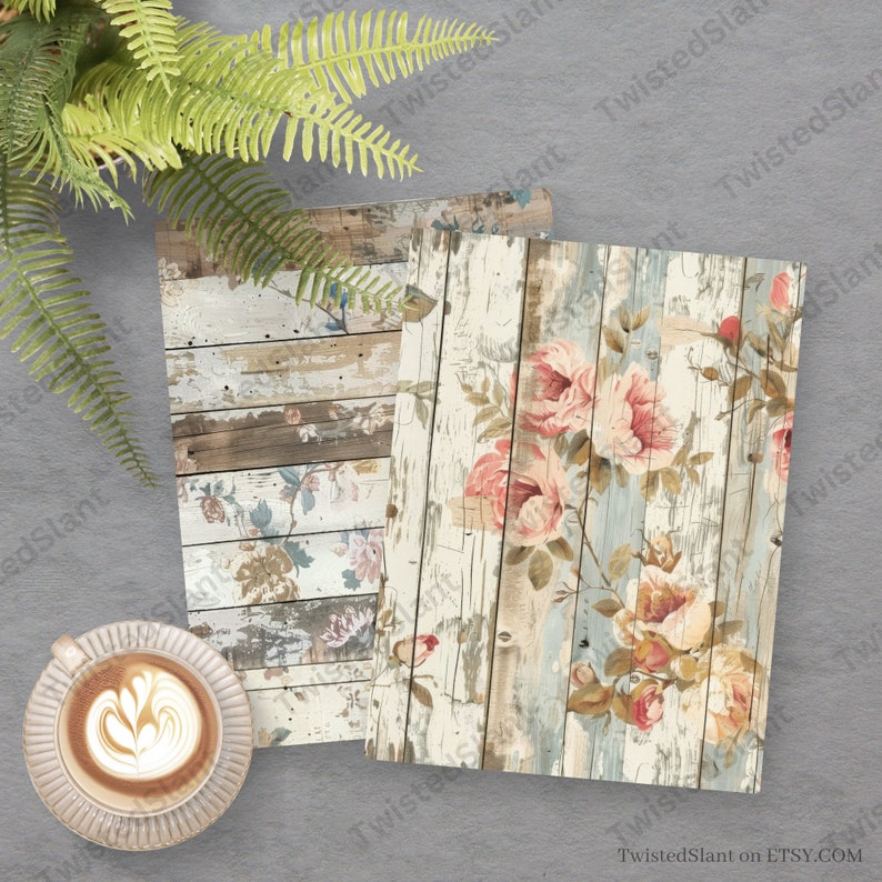 Wood Grain Planks Digital Paper | INSTANT DOWNLOAD | Wood Grain Paper ...