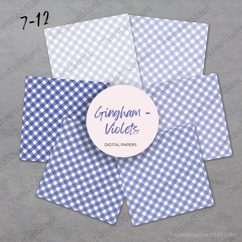 Gingham Digital Paper Pack | INSTANT DOWNLOAD | Gingham Pattern ...