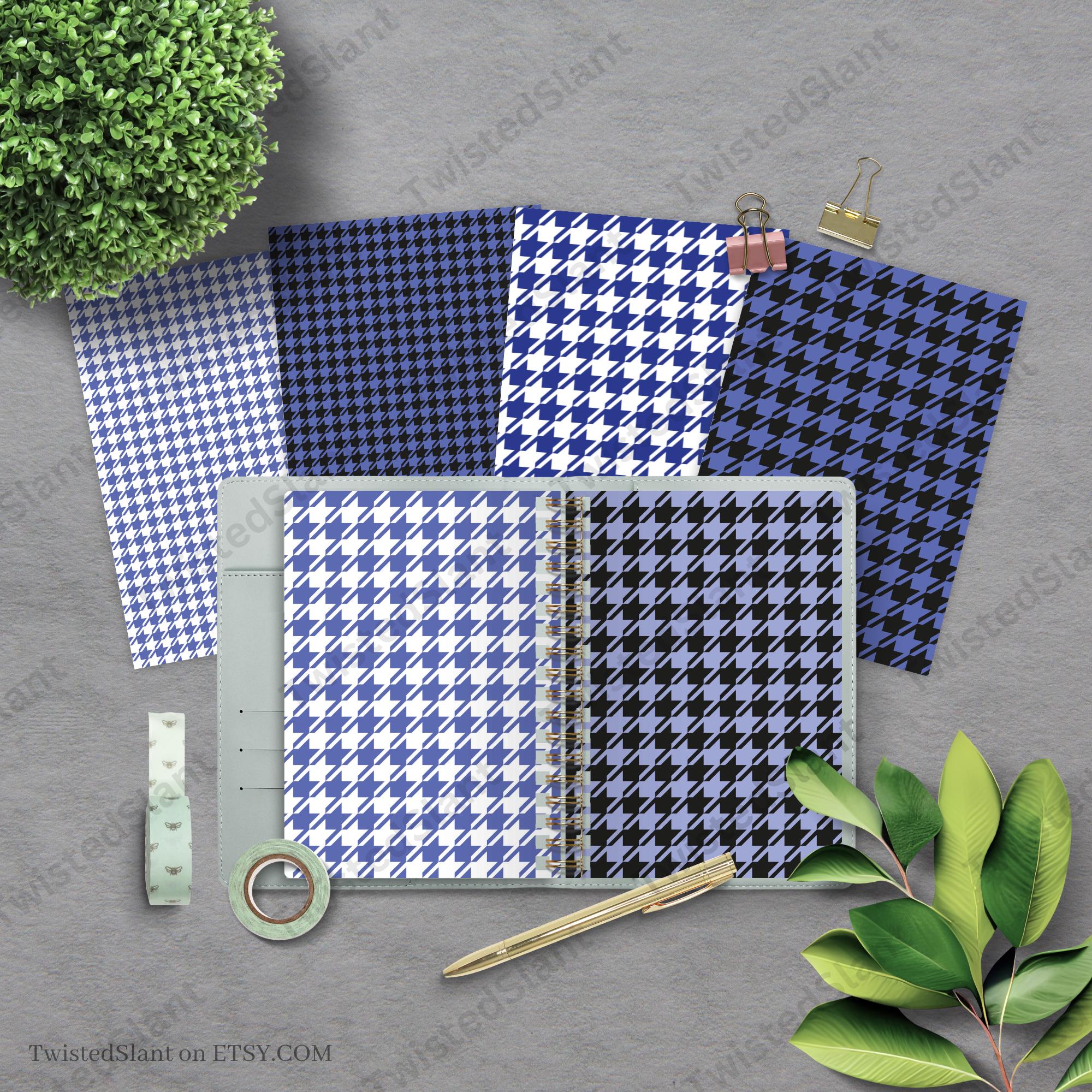 Houndstooth Digital Paper | INSTANT DOWNLOAD | Houndstooth Pattern ...