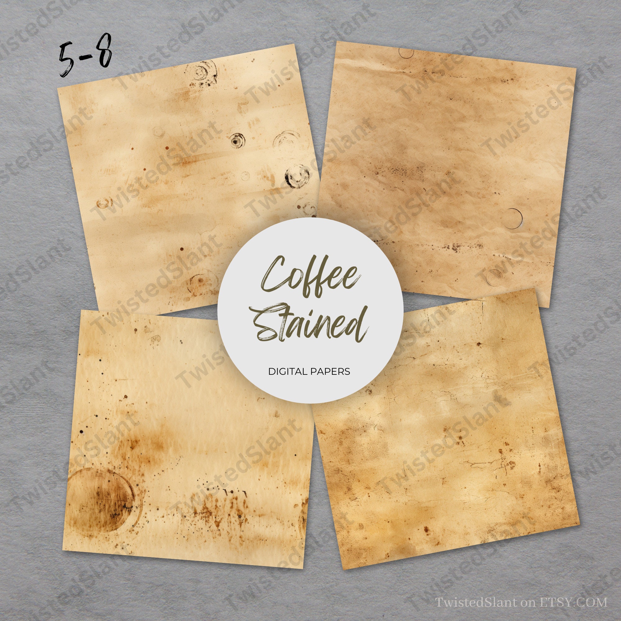 Coffee Tea Stain Paper Digital INSTANT DOWNLOAD Coffee - Etsy