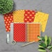 Red and Yellow Geometric Digital Paper: Seamless Pattern Collection ...