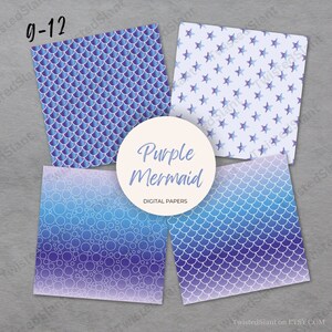 Mermaid Digital Paper | INSTANT DOWNLOAD | Mermaid Tail Clipart ...