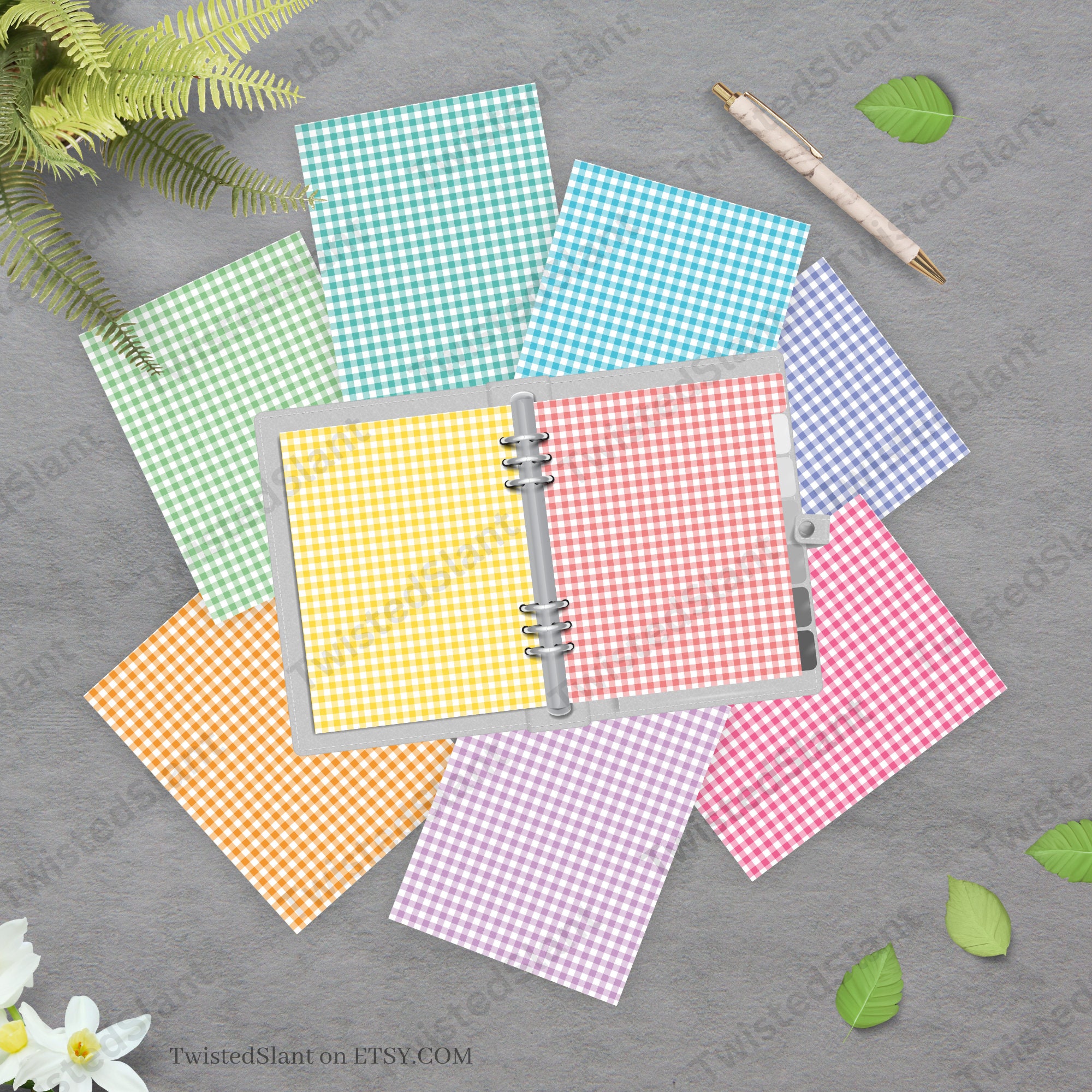 Gingham Digital Paper Pack INSTANT DOWNLOAD Gingham Digital Papers ...