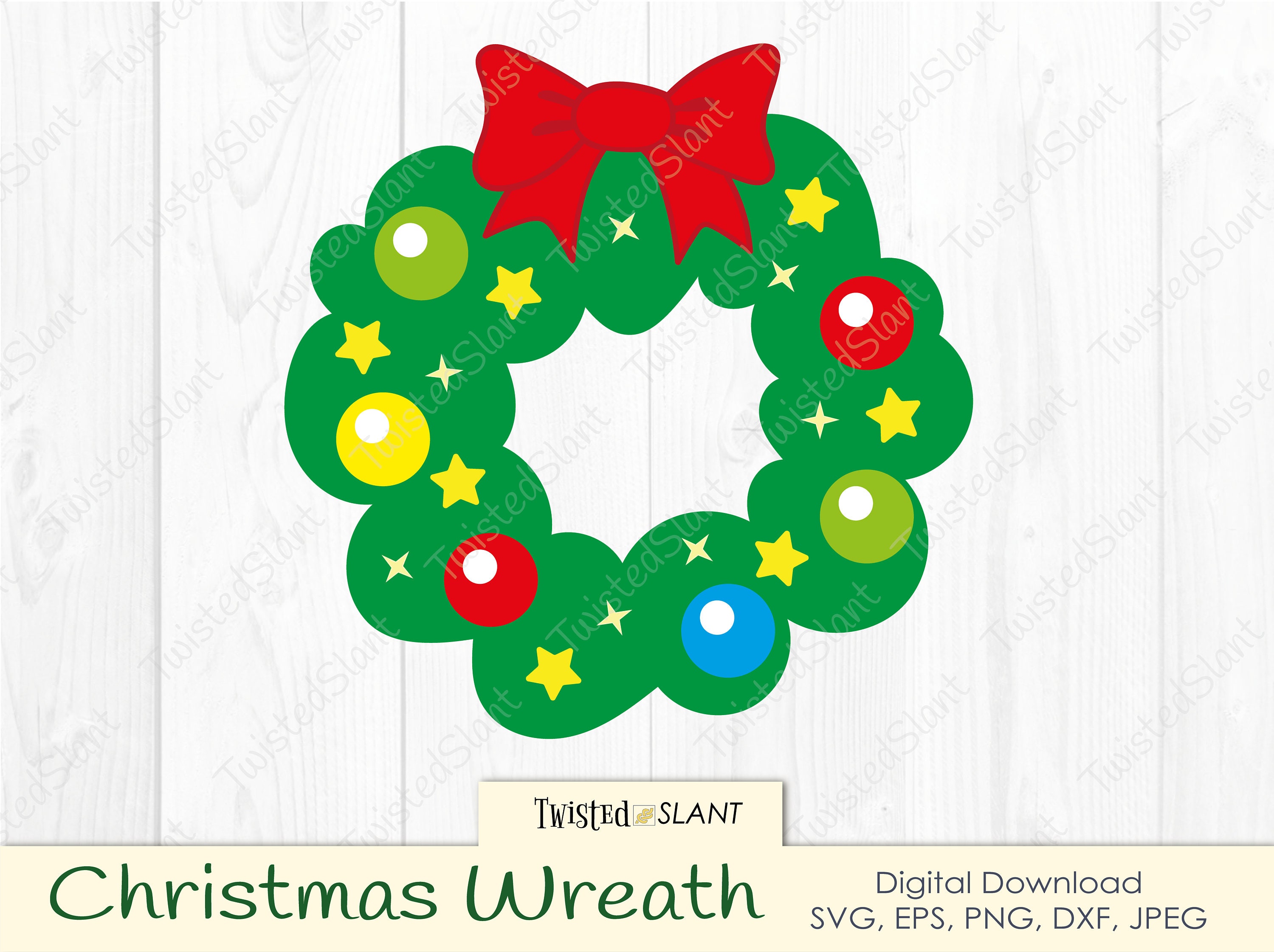 Christmas Wreath Svg, Wreath Svg, Christmas Wreath Clipart, Christmas ...