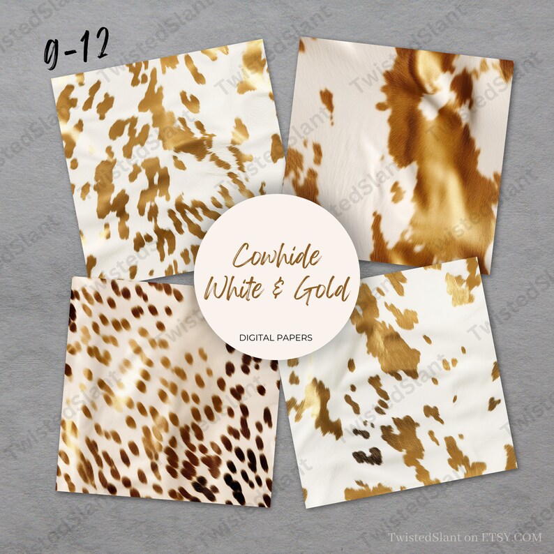 Cowhide Background Digital Paper | INSTANT DOWNLOAD | Western Digital ...
