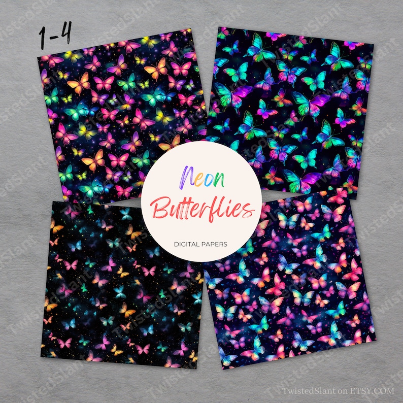 Bright Butterflies Digital Paper | INSTANT DOWNLOAD | Butterfly Digital ...